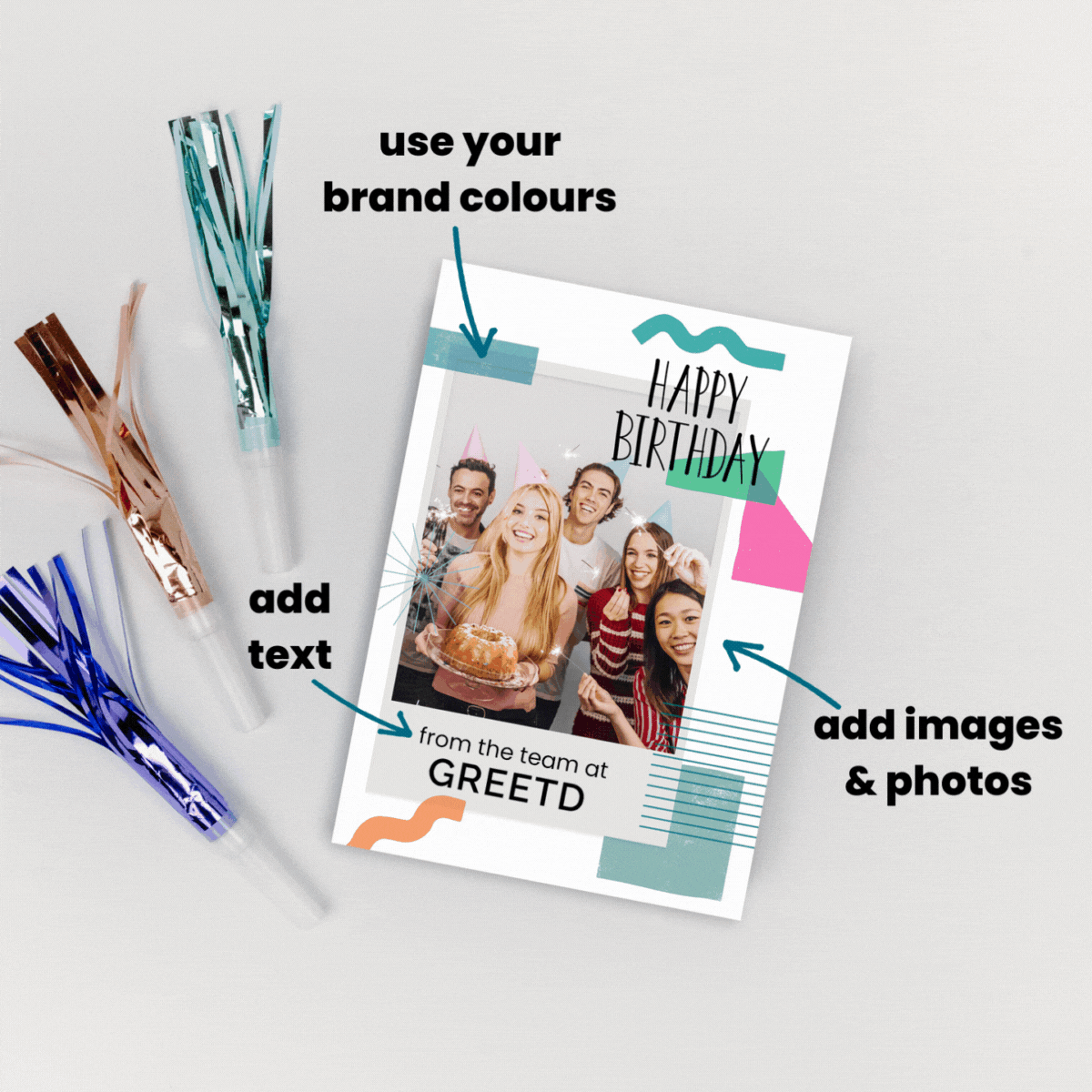 Company Greeting Cards - Custom Logo - Clients, Employees | Greetd