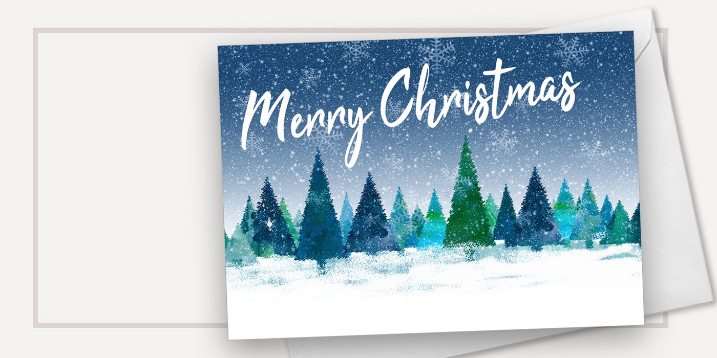 Blue Corporate Christmas Card Designs