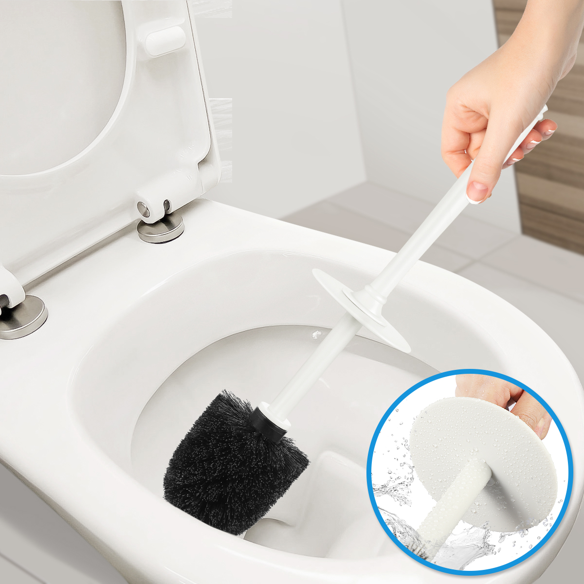 Modern Toilet Bowl Brush Holder Set with 1 Pack – Hamitor